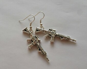 AR15 Rifle Pendant Necklace M4 Carbine Rifle Pendant