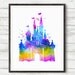 Disney Castle Watercolor Disney Castle Print Disney gift