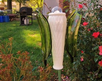 Unique glass garden art related items | Etsy