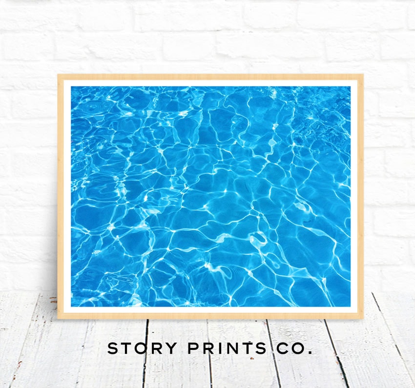 Swimming Pool Print Beach Printable Water Photography Pool