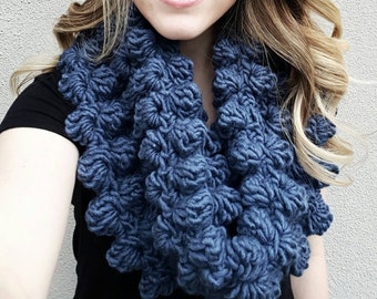 Popcorn stitch scarf | Etsy