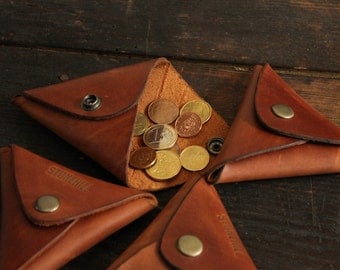 Leather coin purse | Etsy