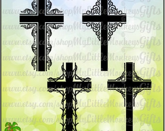 Cross flourish svg | Etsy