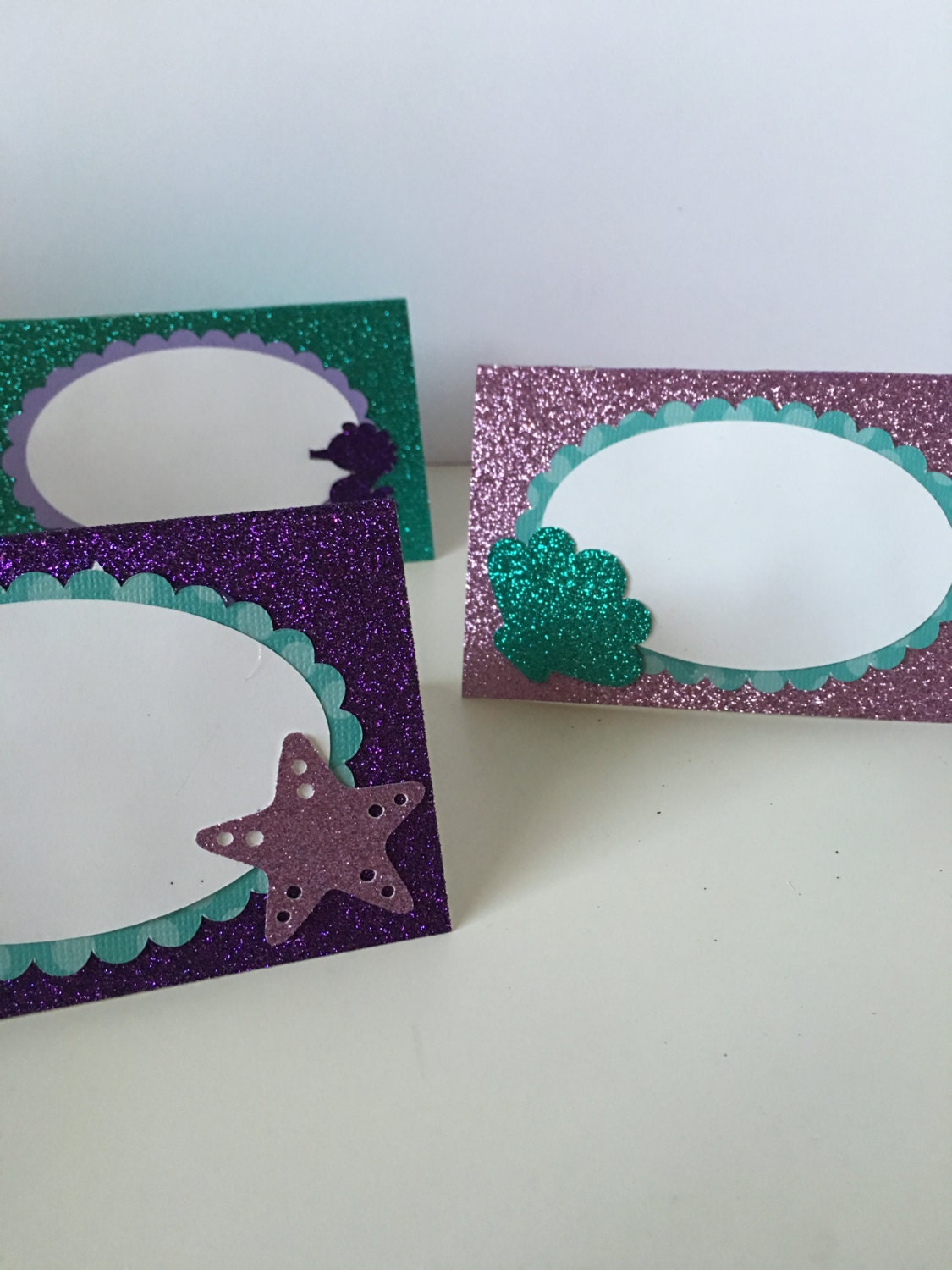 Mermaid party food labels by DivineGlitters on Etsy