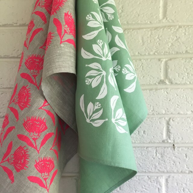 Screen Printed Linens and Wrapping Paper by BonnieKayeStudio