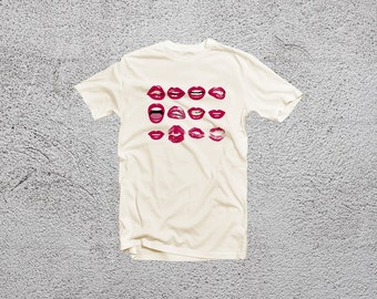 Lips tshirt | Etsy