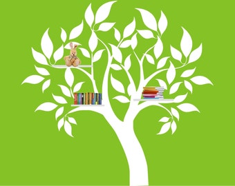 Shelf tree decal | Etsy