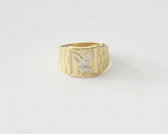 14k gold eagle ring | Etsy