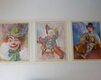 Vintage clown print | Etsy