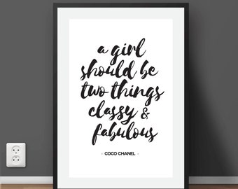 Coco chanel poster | Etsy