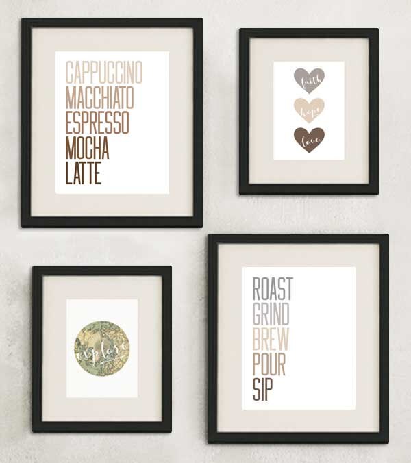 Coffee Print How to Make Coffee Kitchen Decor Typography