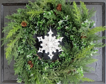 Snowflake wreath | Etsy