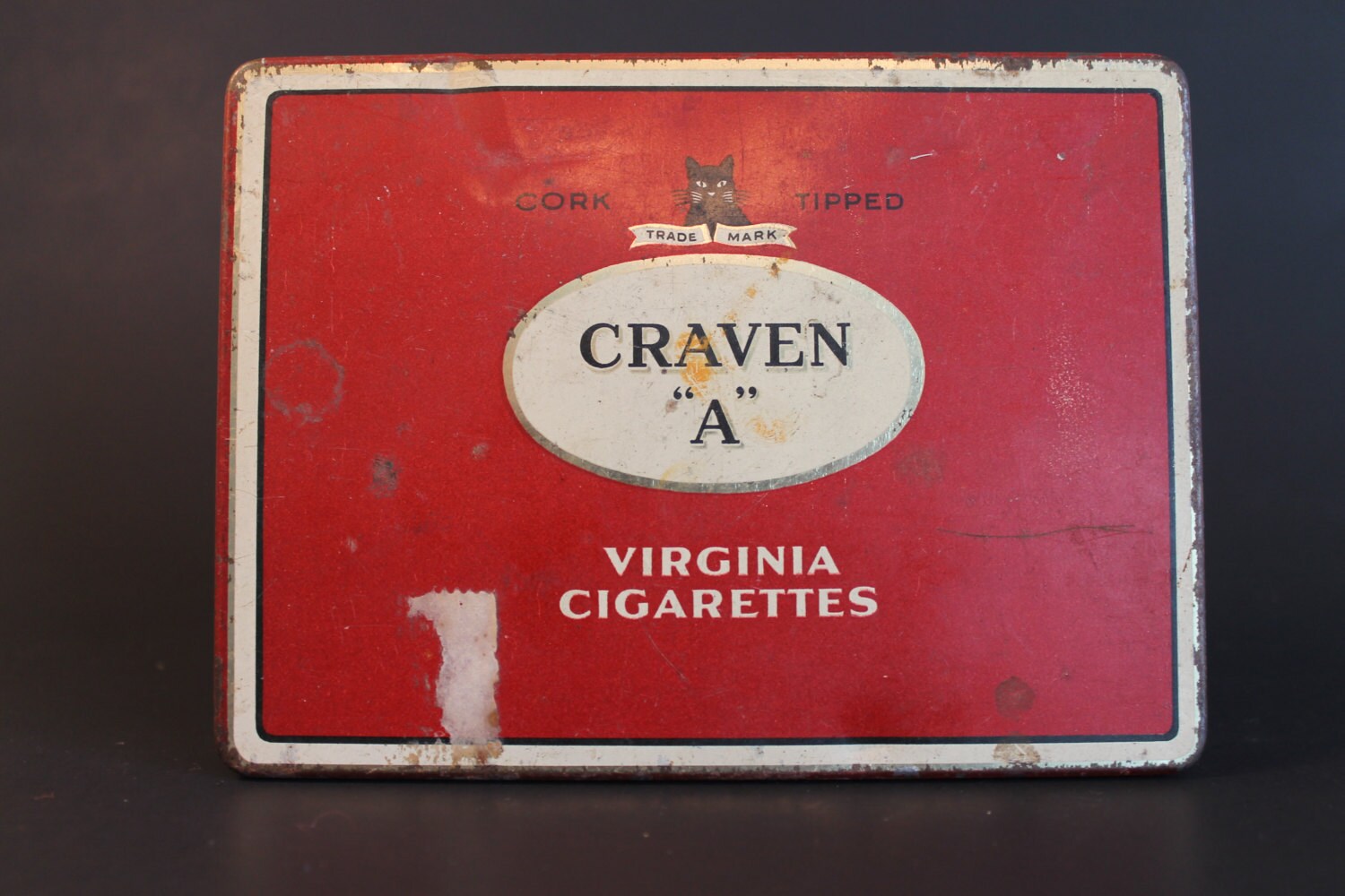 Vintage Craven A Virginia Cigarettes Tin Case