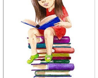 Reading poster | Etsy