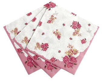 Unique floral paper napkins related items | Etsy