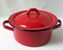 Unique enamel pot with lid related items | Etsy