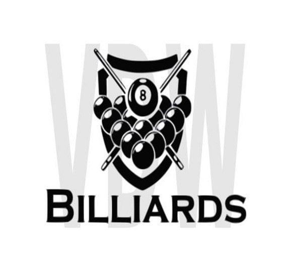 Billiard Pool Table Wall decal art Cutting Files Silhouette