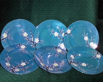 Blue lusterware | Etsy