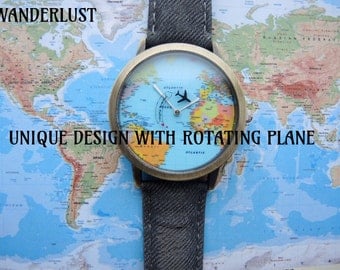 Unique world map watch related items | Etsy