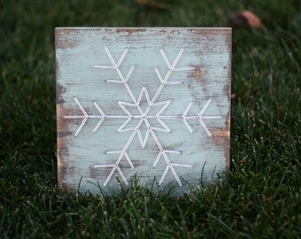 Snowflake string art | Etsy
