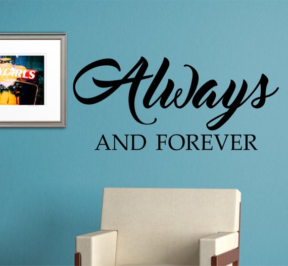 Always And Forever Vinyl Wall Sticker Stickers Decals Decal