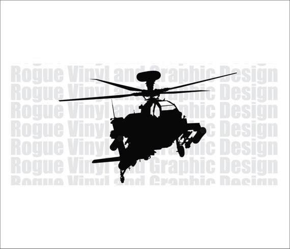 Boeing AH-64 Apache Attack Helicopter Vinyl Decal / Sticker
