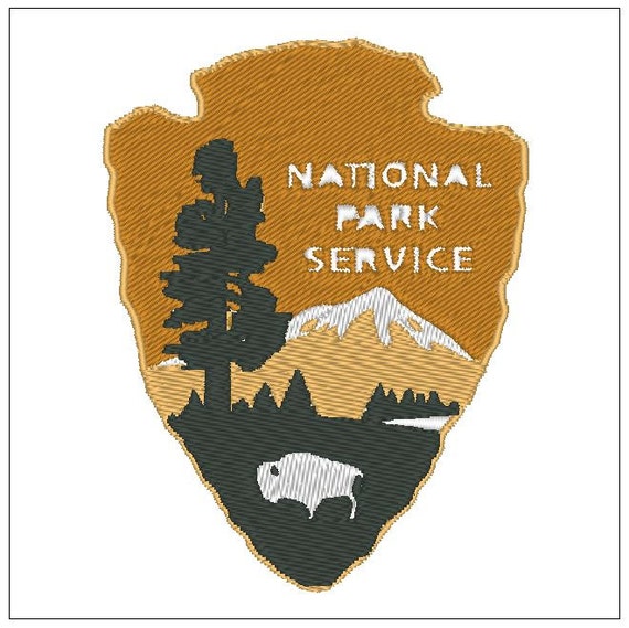 National Park arrowhead logo embroidery pattern 4 X 4 hoop