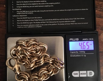 Items similar to Retro Heavy Solid 14K Y Gold PAT 3308517 Rope W Plaque ...