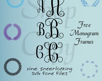 Vine monogram | Etsy
