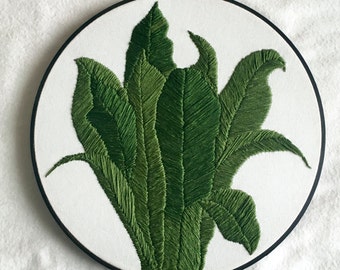 Items similar to Embroidered plant two - embroidery art on Etsy
