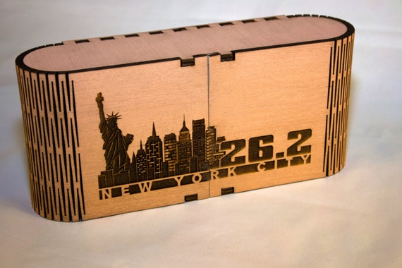 NYC Marathon Keepsake Box with Living Hinge New York City