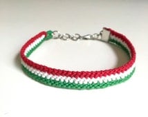 Unique Italy Flag Bracelet Related Items Etsy