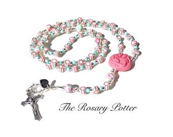 Unique Handmade Clay Beaded Rosaries by TheRosaryPotter on Etsy