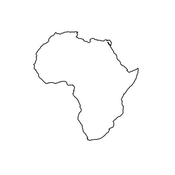 Africa Wooden Cutout Wooden Shape Continent by GainesWoodwork