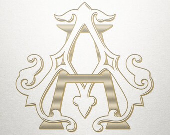 Finely crafted digital monograms by ShulerStudio on Etsy