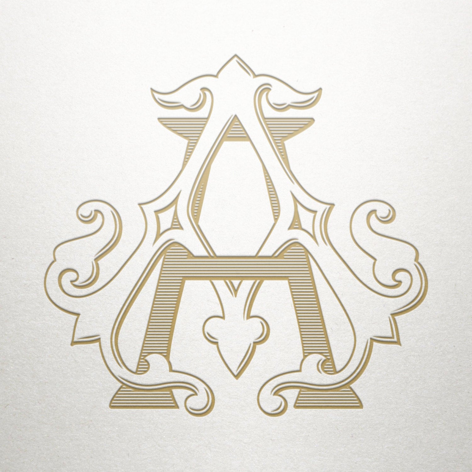 Vintage Interlocking Monogram AA Interlocking by ShulerStudio