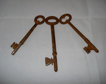 Items similar to 3 Victorian Gothic Skeleton Keys on Etsy