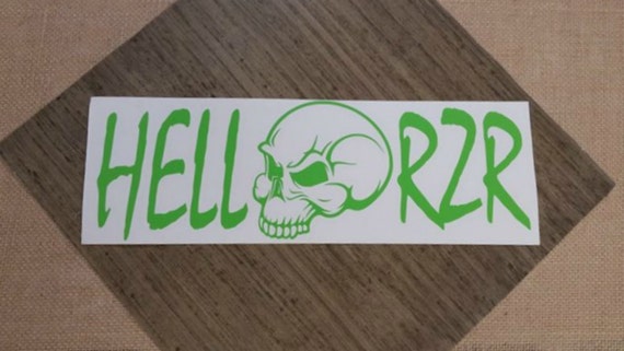 Items similar to Hell RZR Vinyl Decal 4" x 12" on Etsy