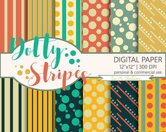 Green Blue Digital Paper Pack Birds Flowers Seamless