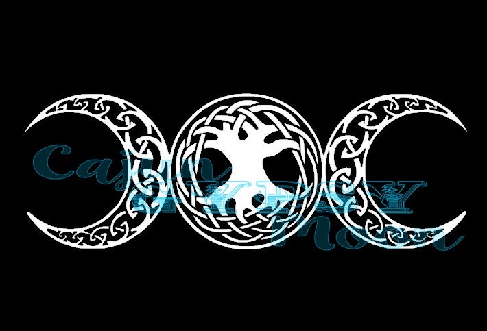Triple Moon Tree of Life Pagan Wicca Wiccan Decal Wicca