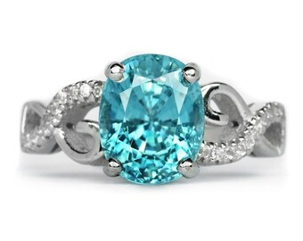 Natural blue zircon | Etsy