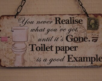 Toilet paper sign | Etsy