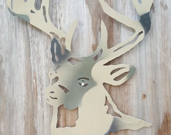 Metal deer head | Etsy