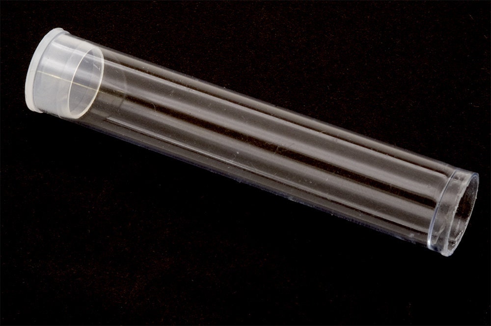 50pack 3 Clear Round Tubes and caps 9/16 Seed