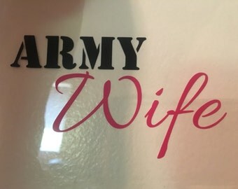 Army wife decal | Etsy