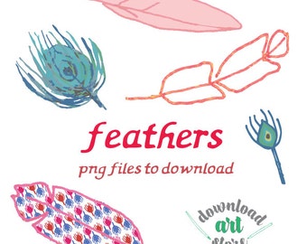 Tribal Feathers Clipart Bird Feather Clip Art Cardmaking