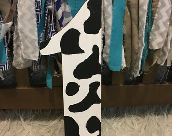 Unique cow print number related items | Etsy