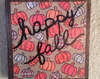 Happy fall sign | Etsy