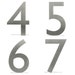 Modern House Numbers Stainless Steel Gill Sans Font house