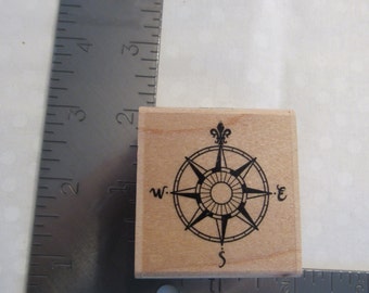 Unique compass rubber stamp related items | Etsy
